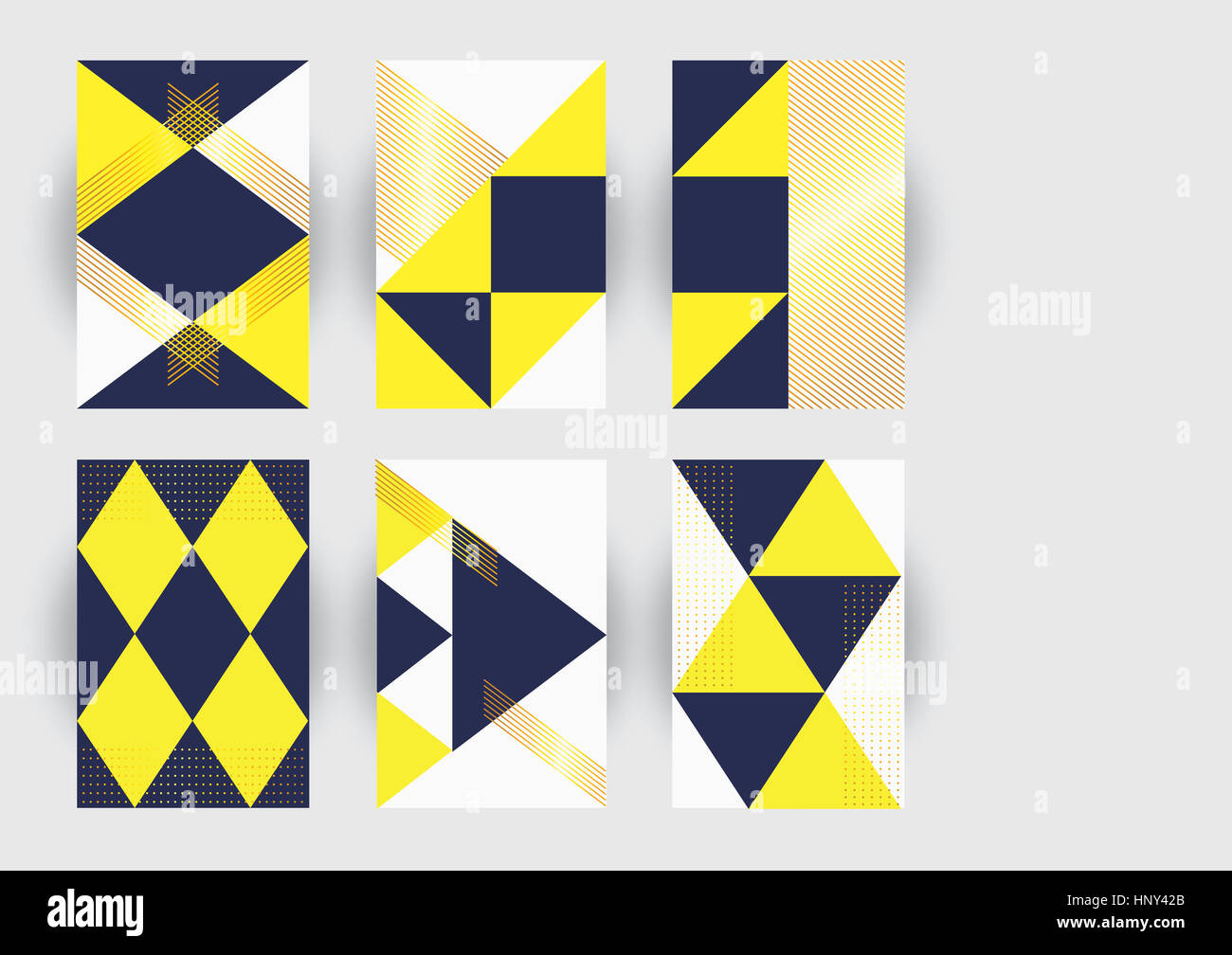 Posters with geometric patterns Stock Photo - Alamy