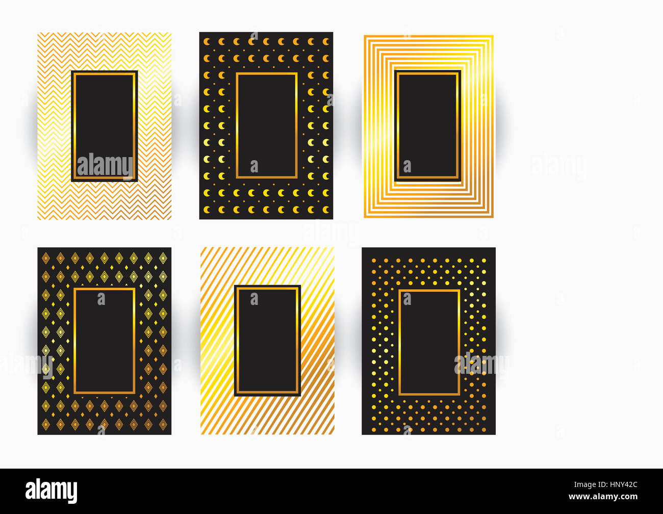 Posters with geometric patterns Stock Photo - Alamy