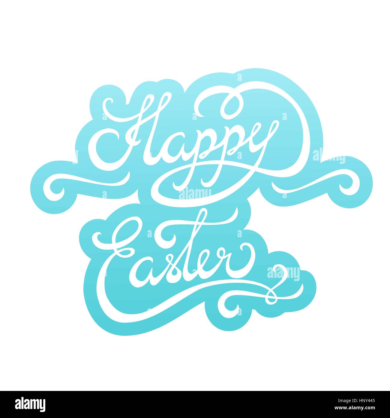 Happy easter lettering text Stock Vector Images - Alamy