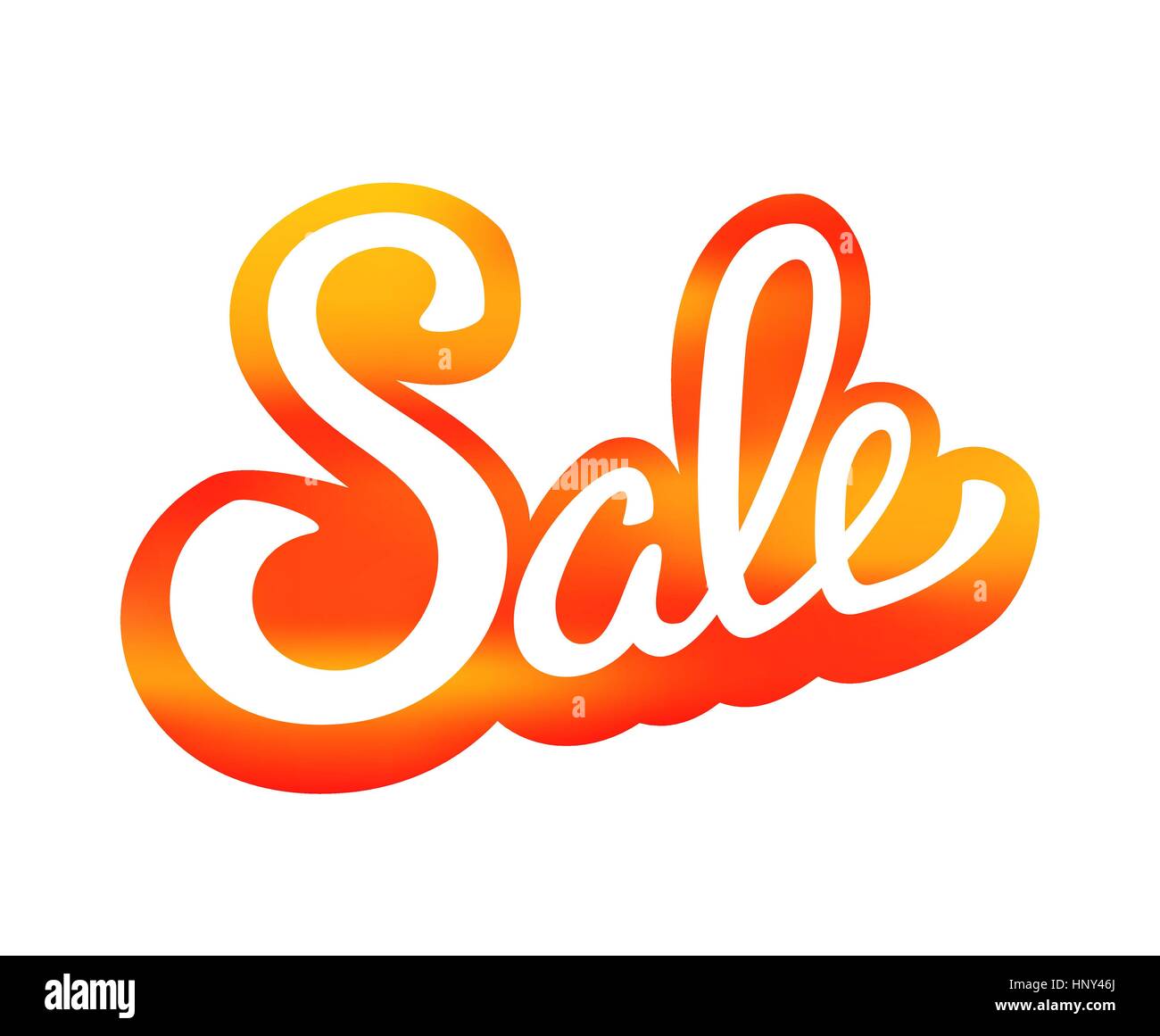 Sale Hand lettering Sticker. Typography Vector Background. Handmade ...
