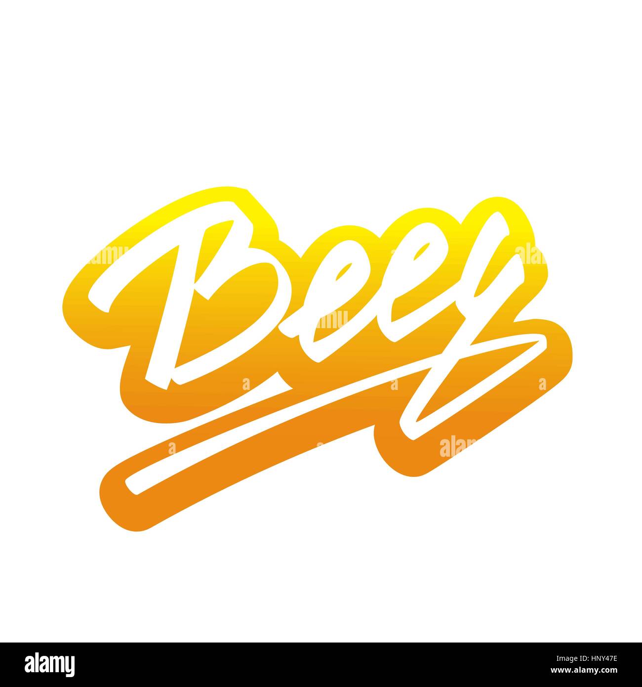 Vector Beer lettering Handmade Calligraphy Sticker, Design Element ...