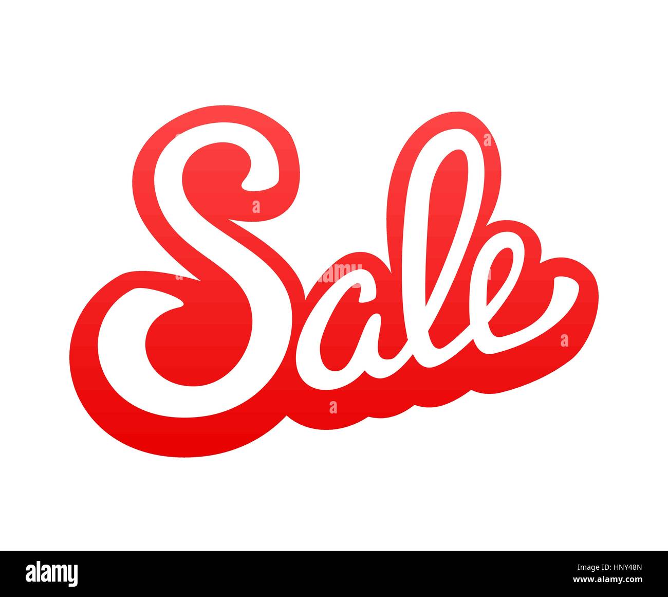 Sale Hand lettering Sticker. Typography Vector Background. Handmade ...