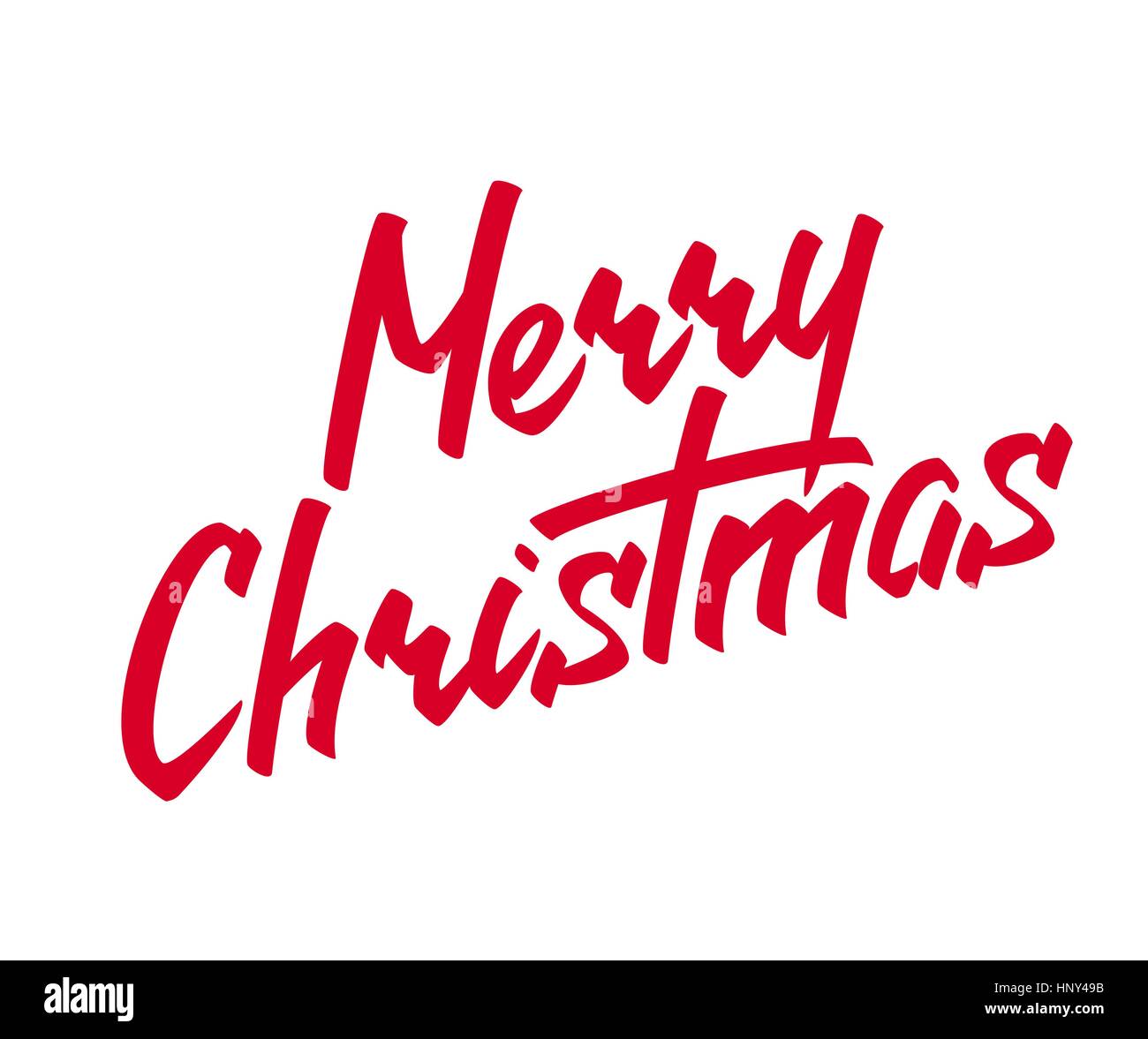 Merry Christmas Hand lettering Greeting Card. Typographical Vector ...