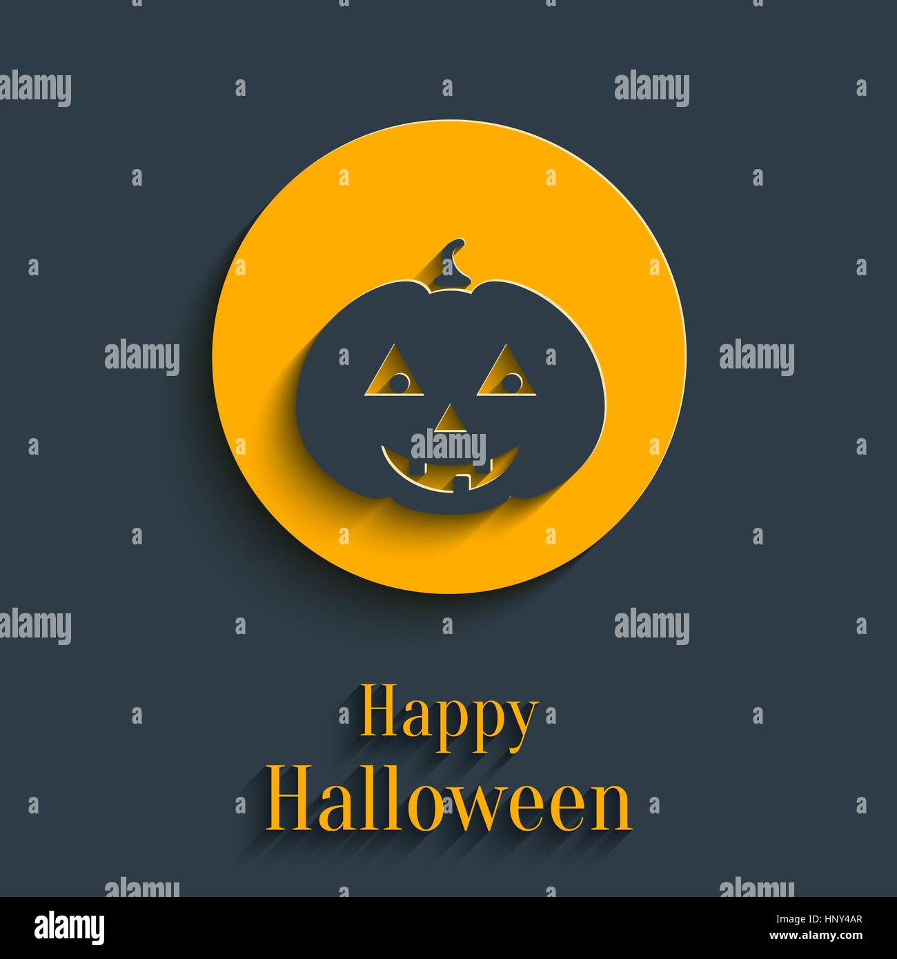 Halloween pumpkin in night Stock Vector Images - Alamy