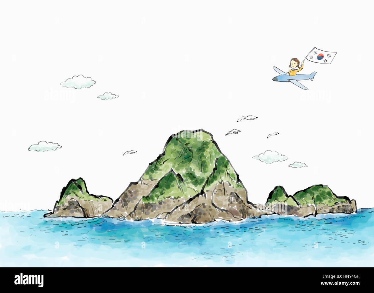 Dokdo island in Korea Stock Photo - Alamy