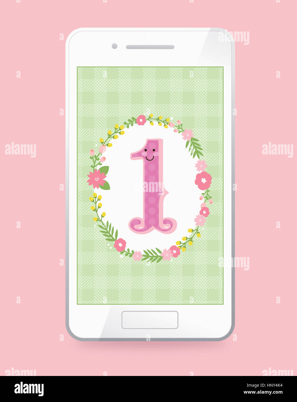 Mobile invitation card Stock Photo - Alamy