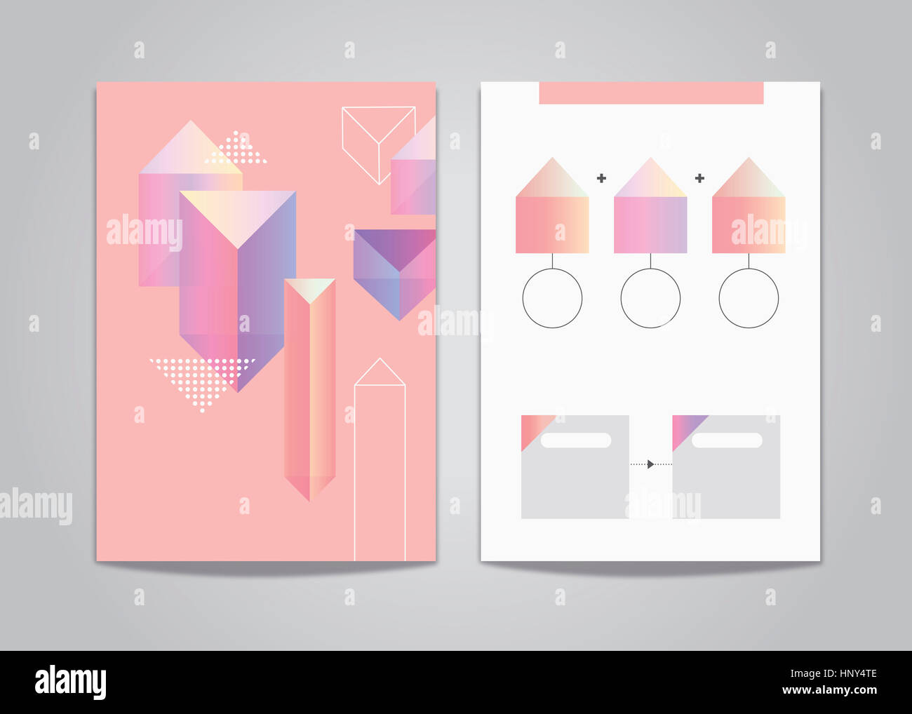 Business brochure with triangular prisms Stock Photo - Alamy