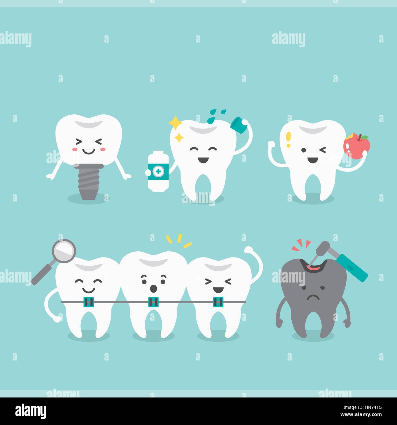 Various characters of teeth Stock Photo - Alamy