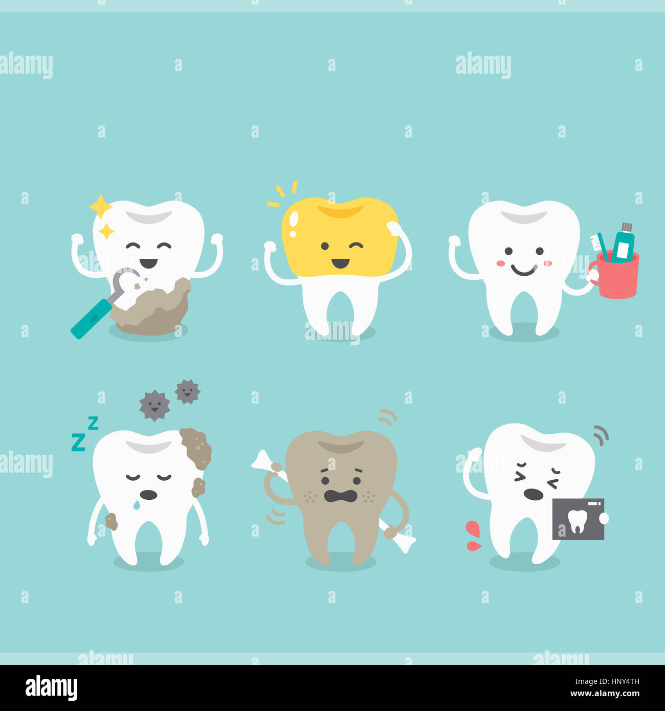 Various characters of teeth Stock Photo - Alamy
