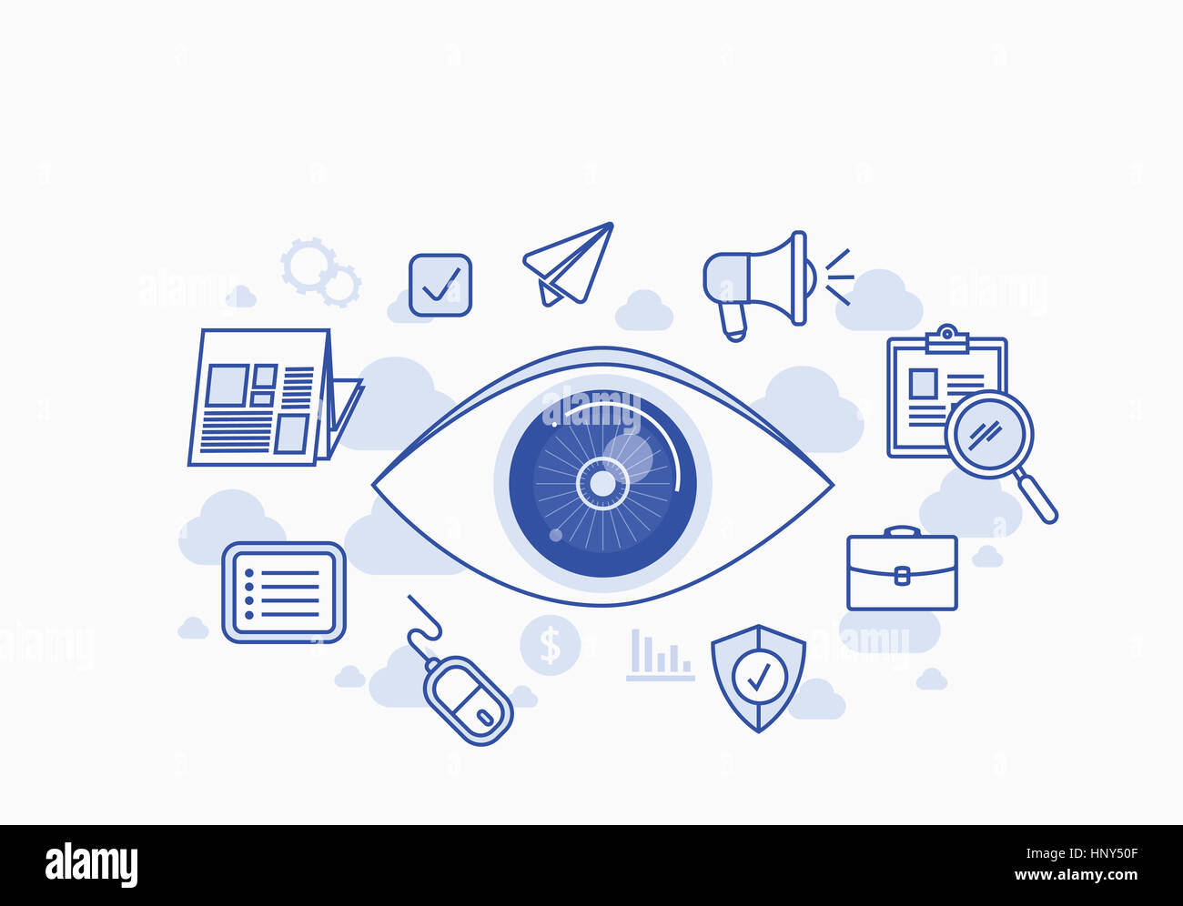 Various icons related to business Stock Photo - Alamy