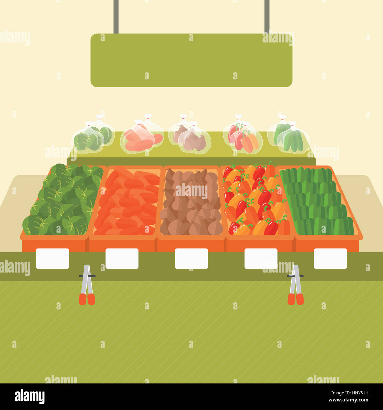 Vegetable stall at supermarket Stock Photo - Alamy