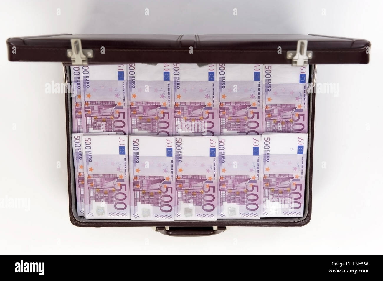 Voller Geldkoffer - full money bag Stock Photo - Alamy
