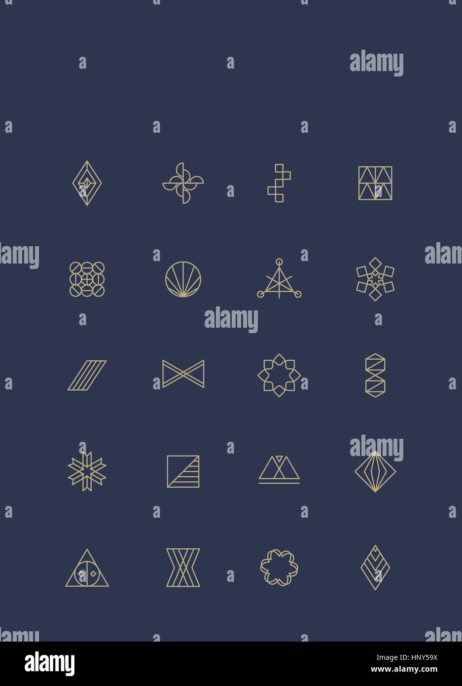 Icons of various symbols Stock Photo - Alamy