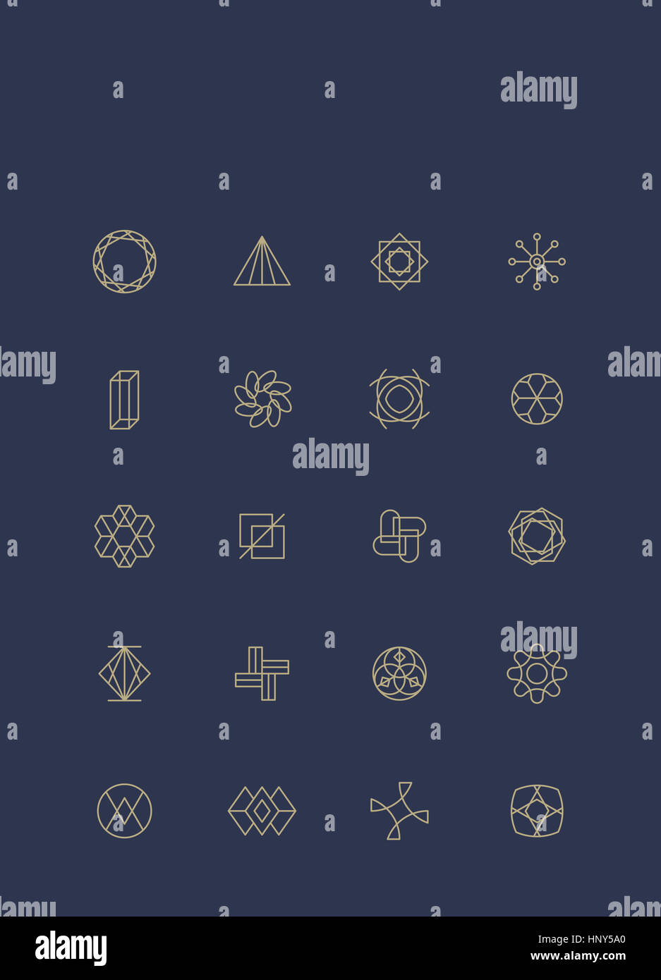 Various geometric symbols Stock Photo - Alamy
