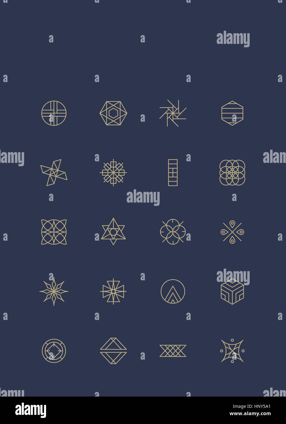 Various geometric symbols Stock Photo - Alamy
