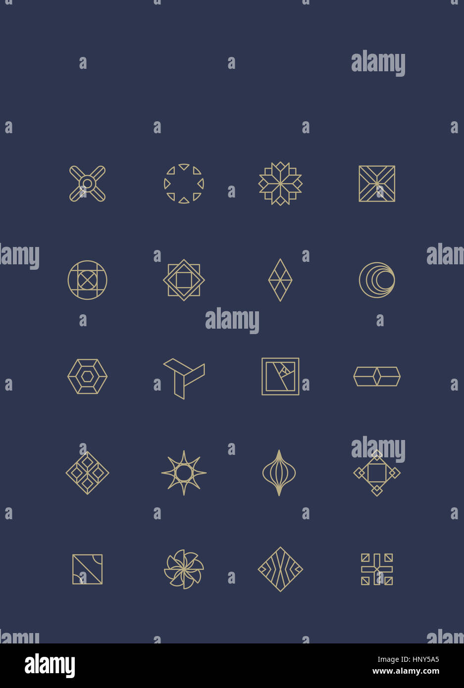 Various geometric symbols Stock Photo - Alamy