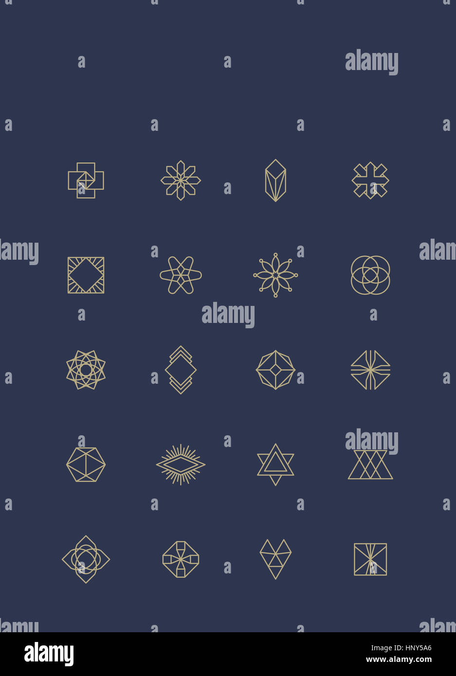 Various geometric symbols Stock Photo - Alamy
