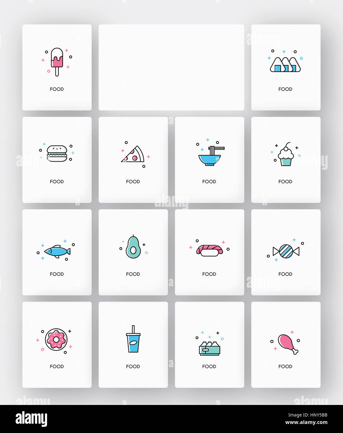Various icons of food Stock Photo - Alamy