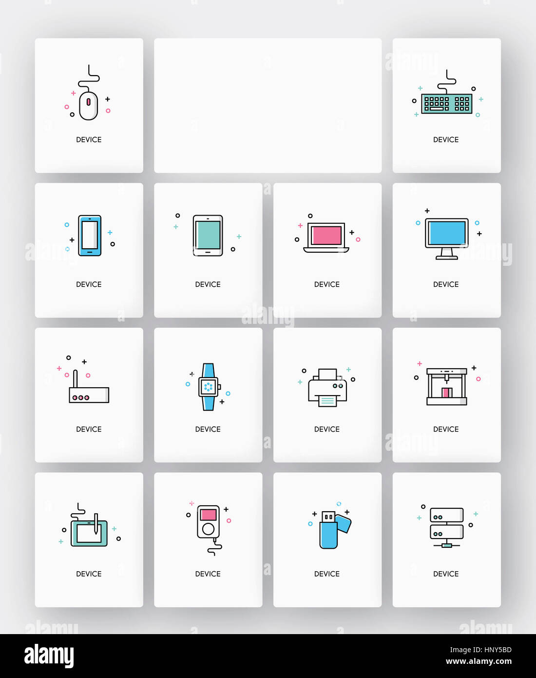 Various icons of devices Stock Photo - Alamy