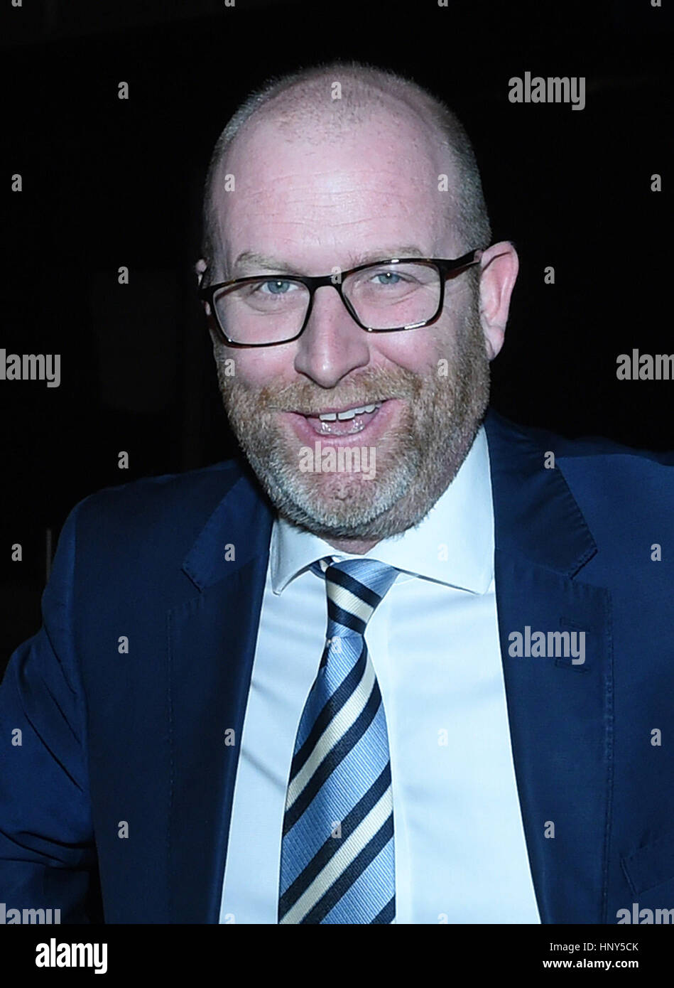 Ukip leader Paul Nuttall arriving at the studios of BBC Radio Stoke for ...