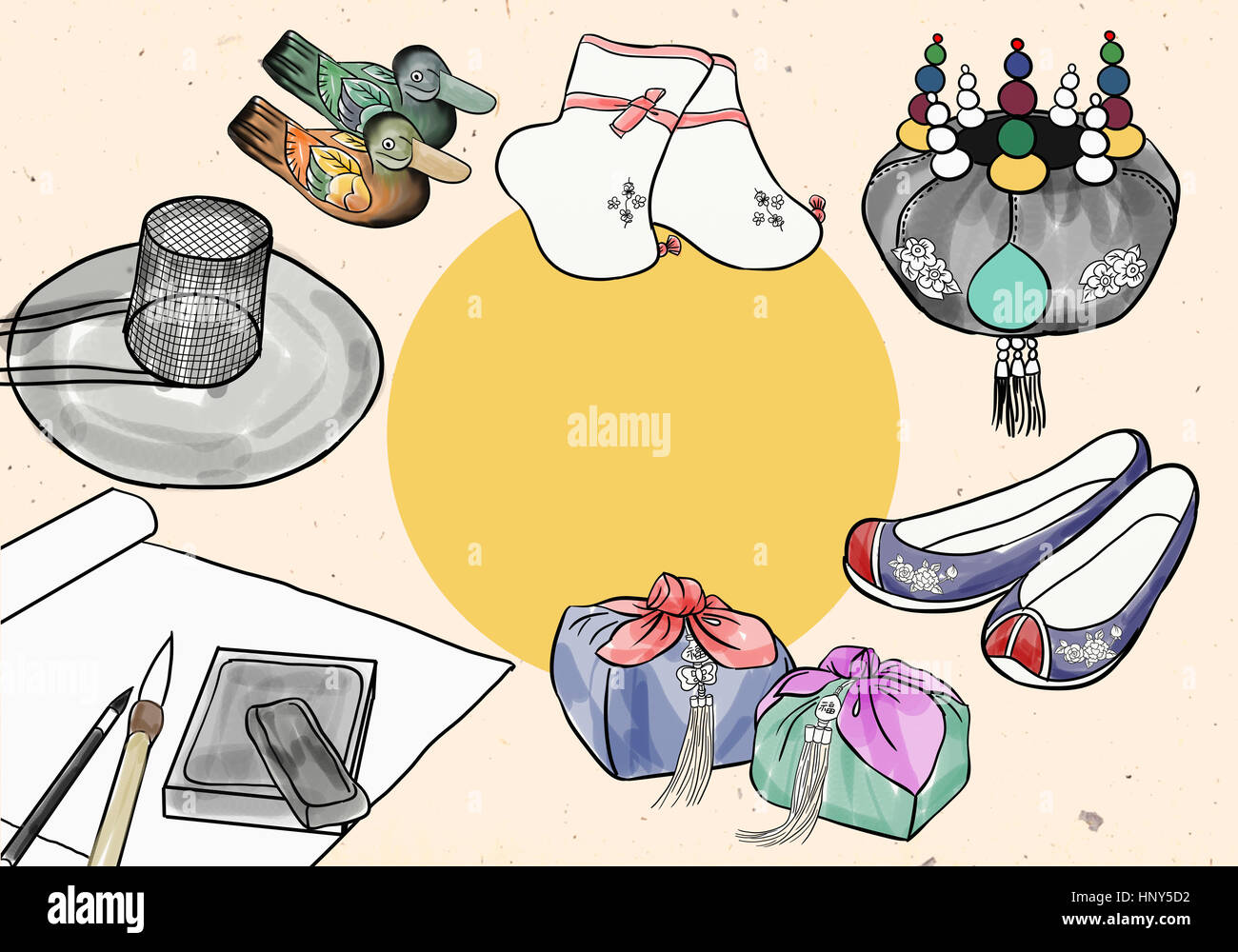 Traditional Korean objects Stock Photo - Alamy