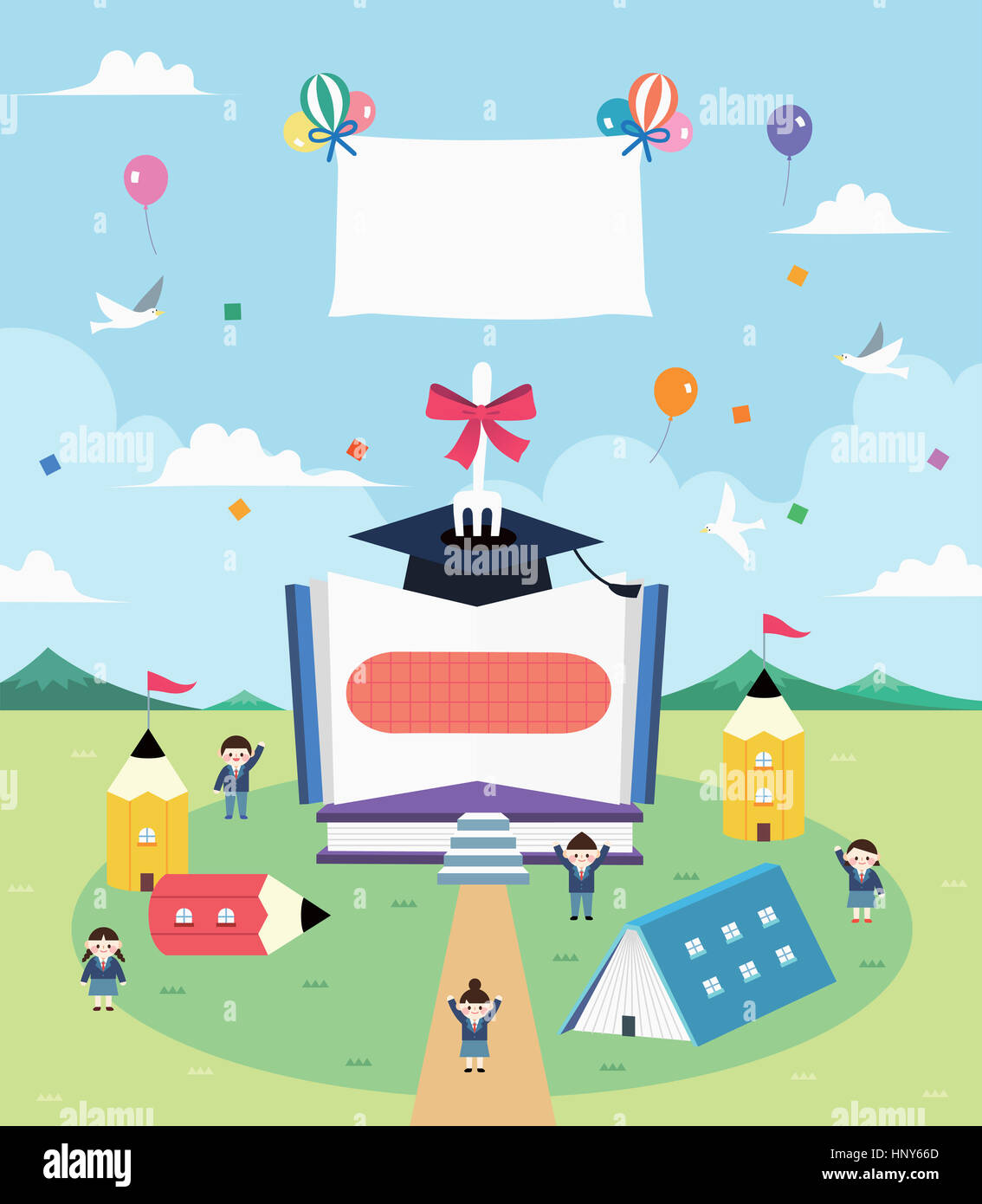 Illustration representing school education Stock Photo - Alamy