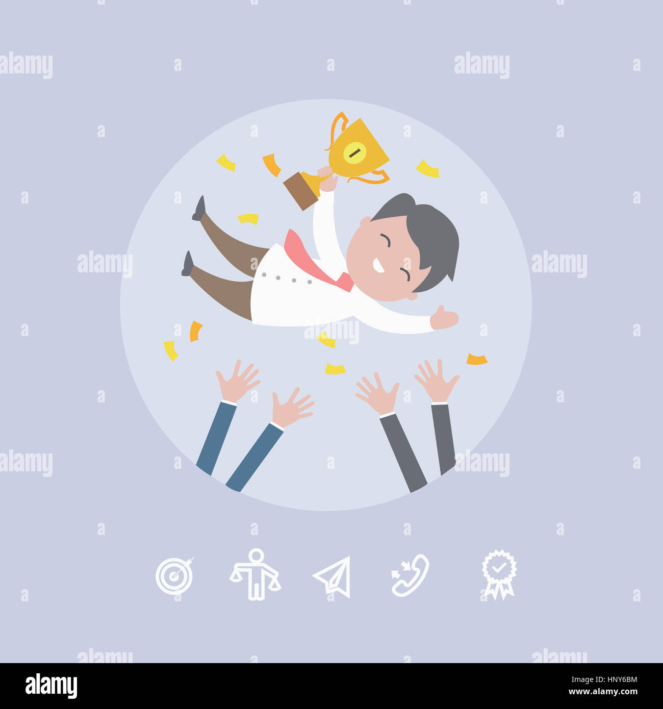 Icon of smiling businessman Stock Photo - Alamy