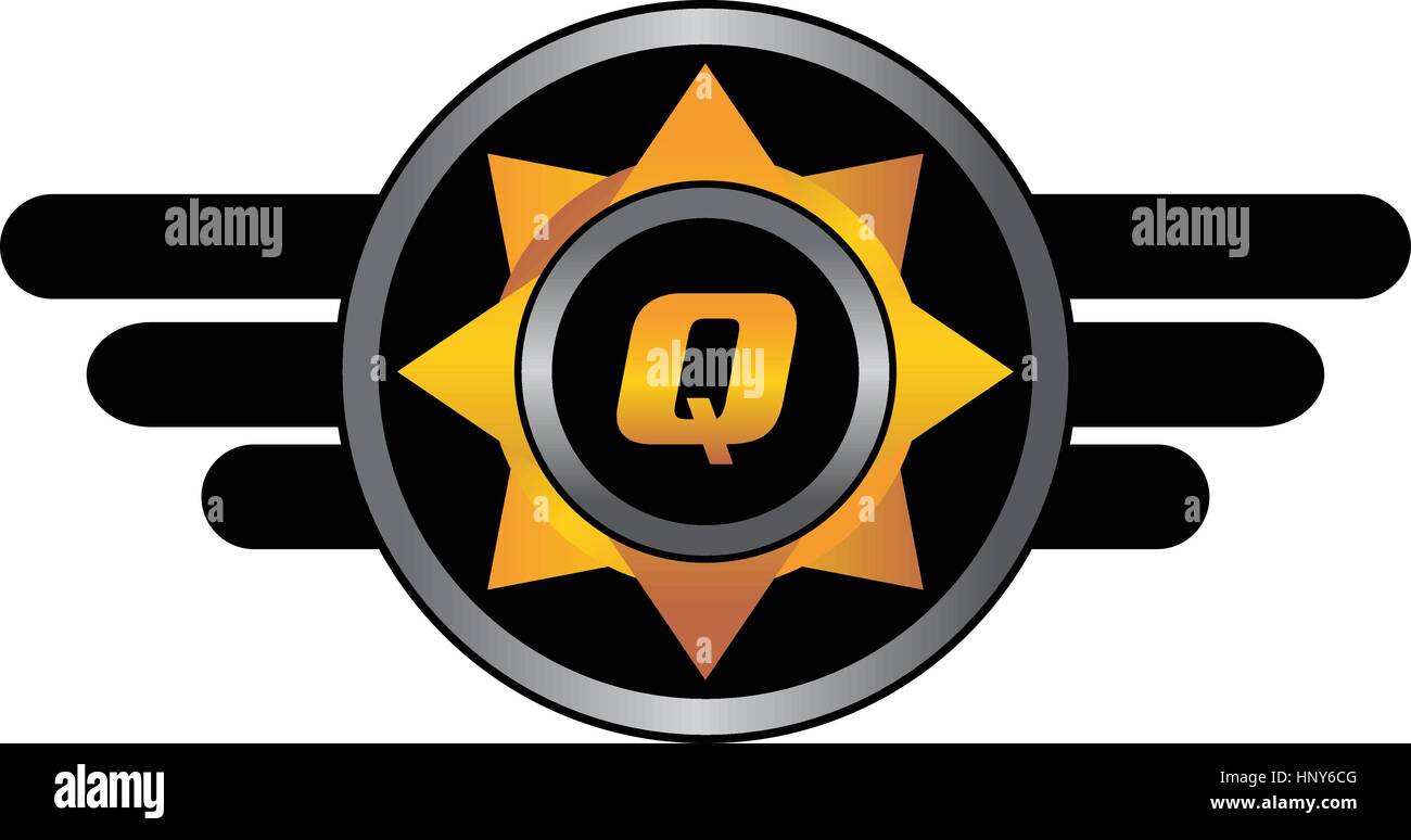 Wing Star Letter Q Stock Vector Image & Art - Alamy