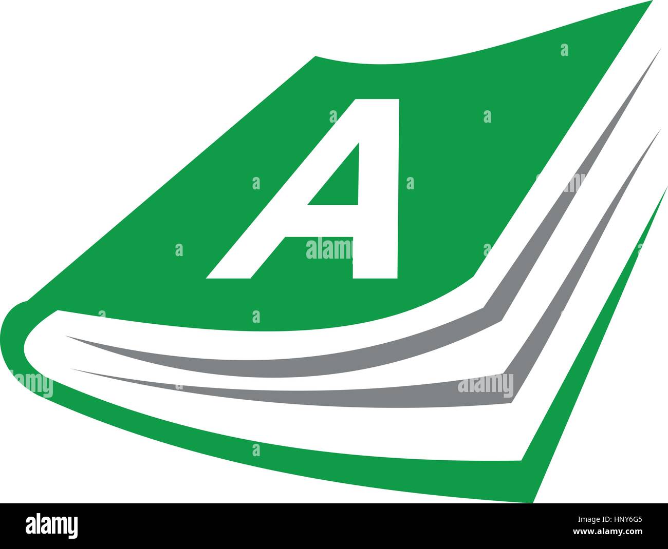 Book Initial A Stock Vector Image & Art - Alamy
