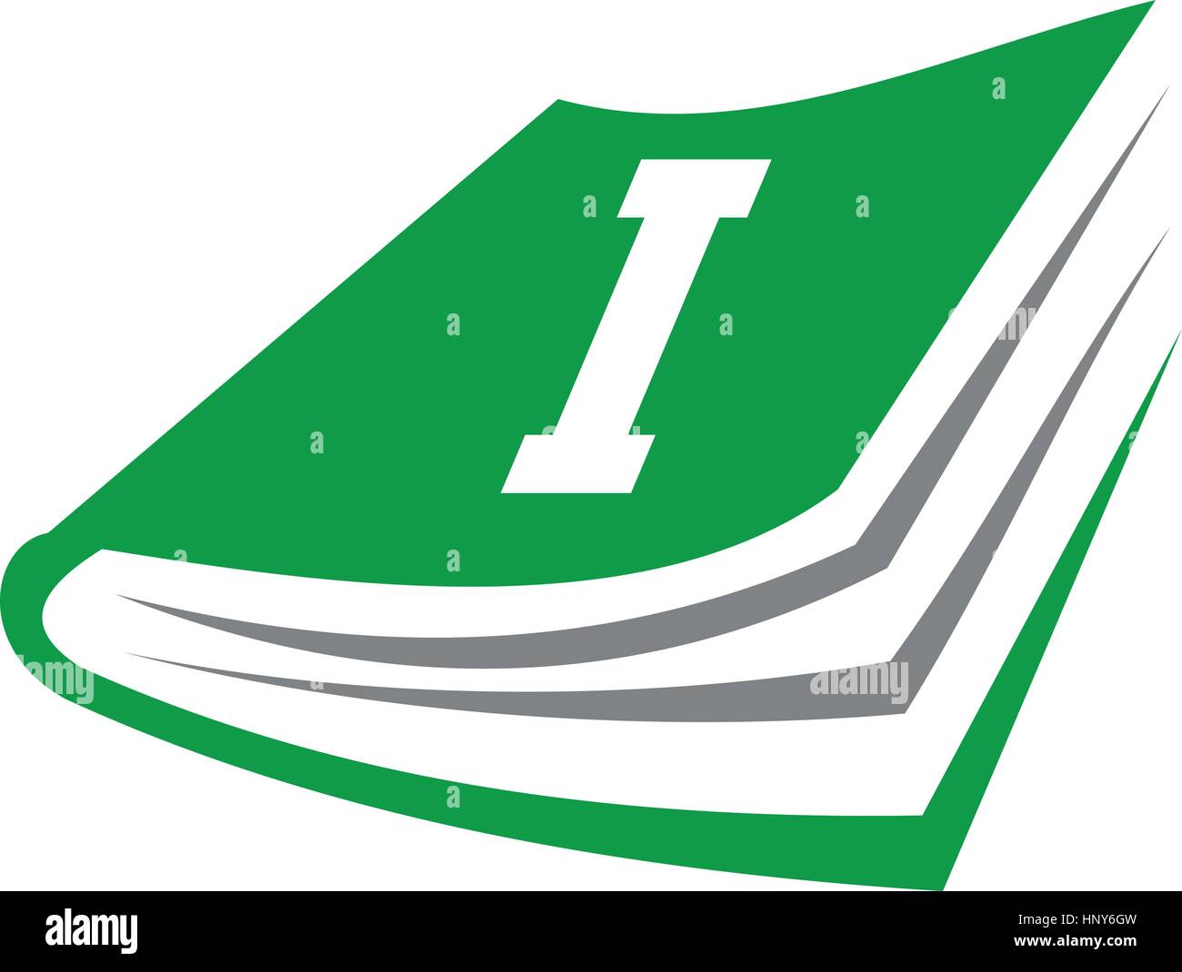 Book Initial I Stock Vector Image & Art - Alamy