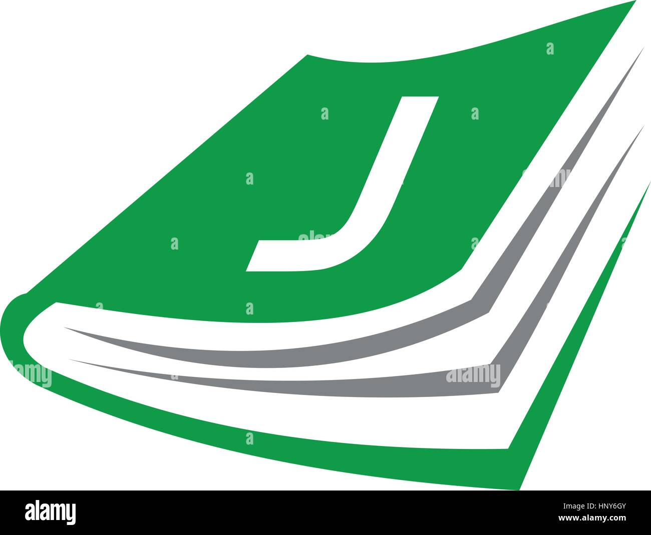 Book Initial J Stock Vector Image & Art - Alamy