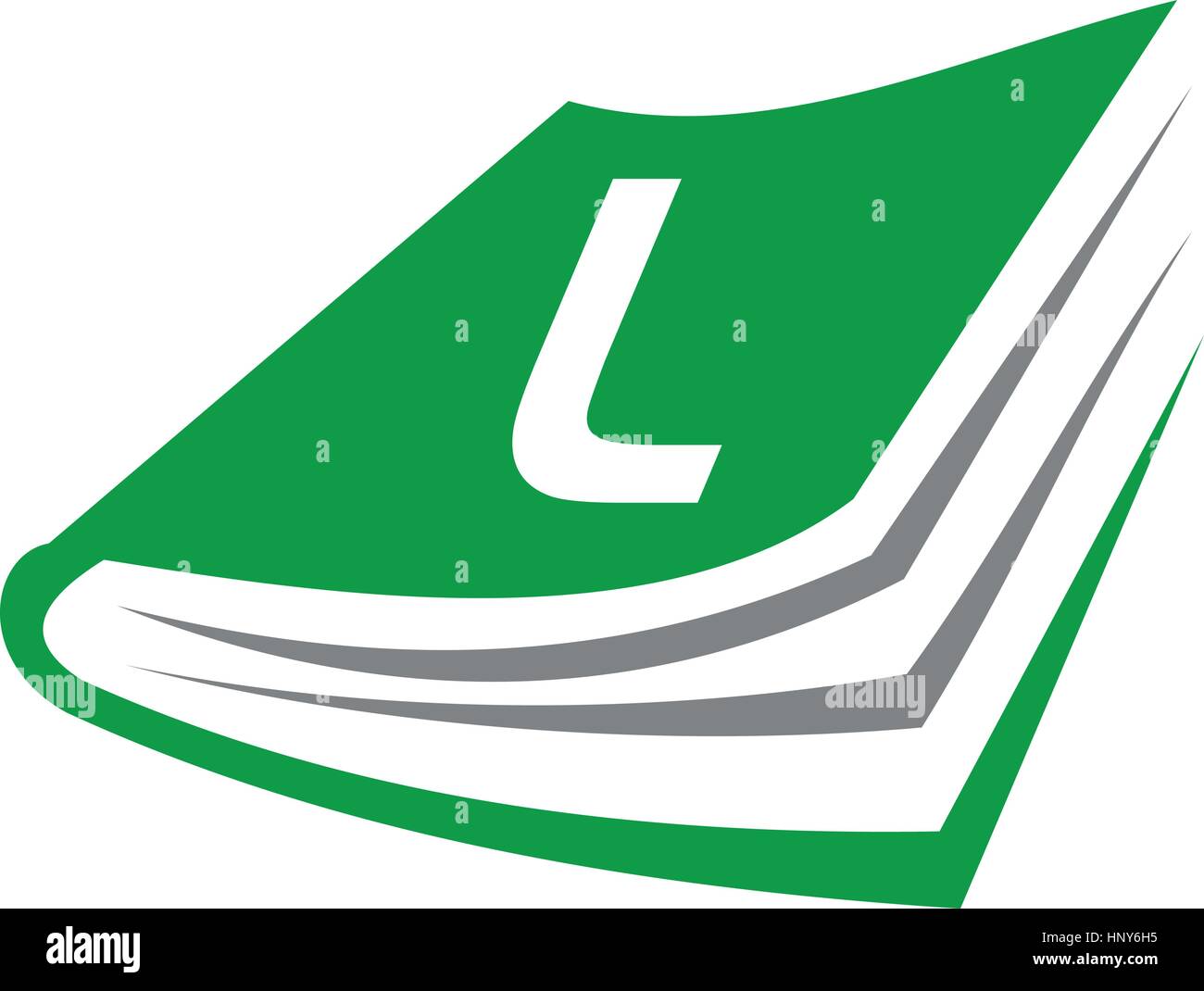 Book Initial L Stock Vector Image & Art - Alamy