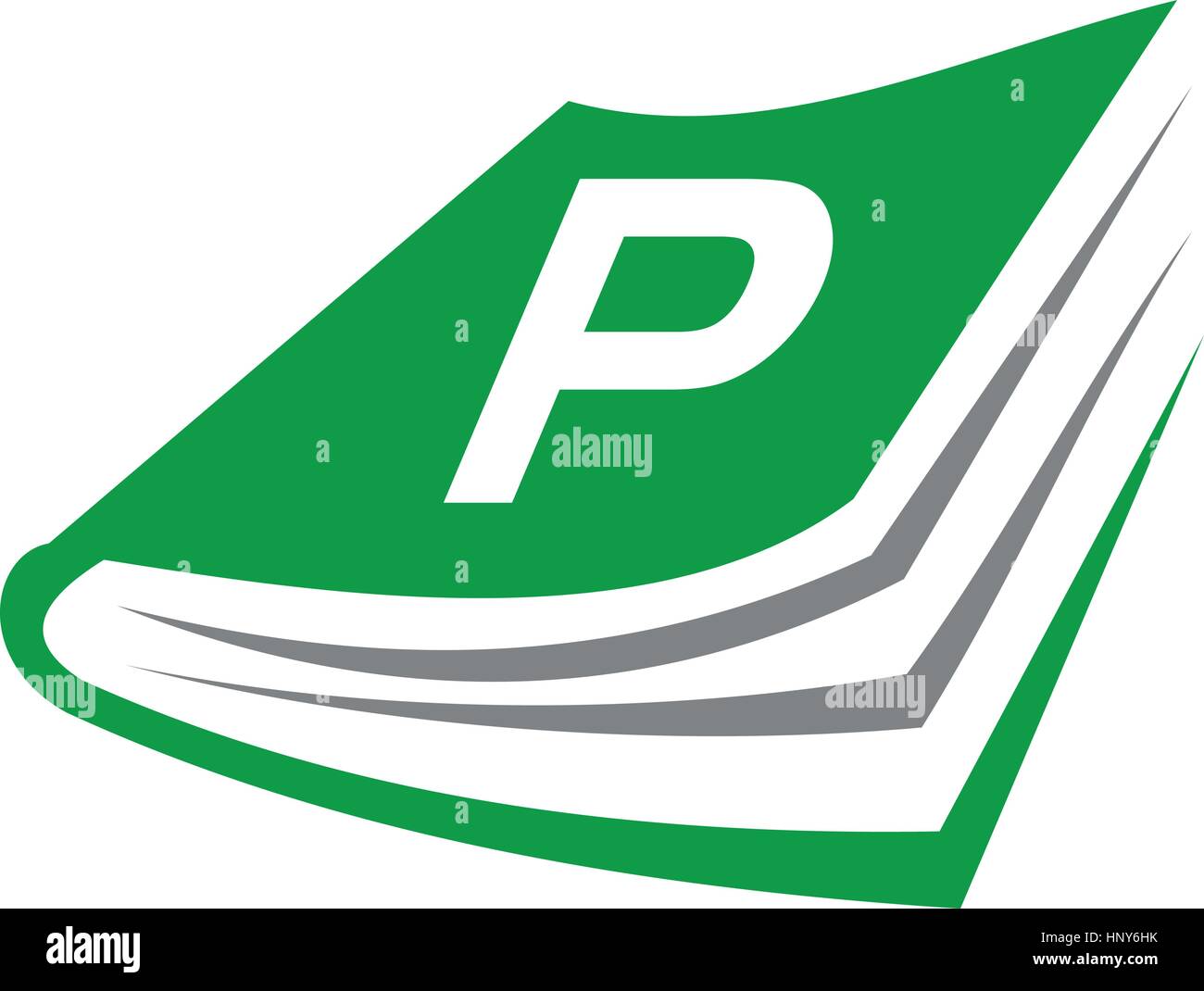 Book Initial P Stock Vector Image & Art - Alamy