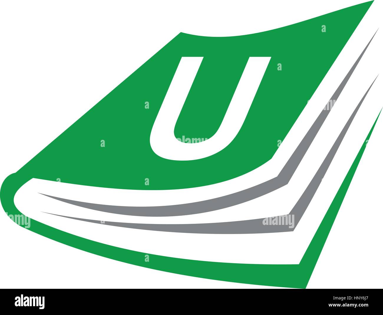 Book Initial U Stock Vector Image & Art - Alamy