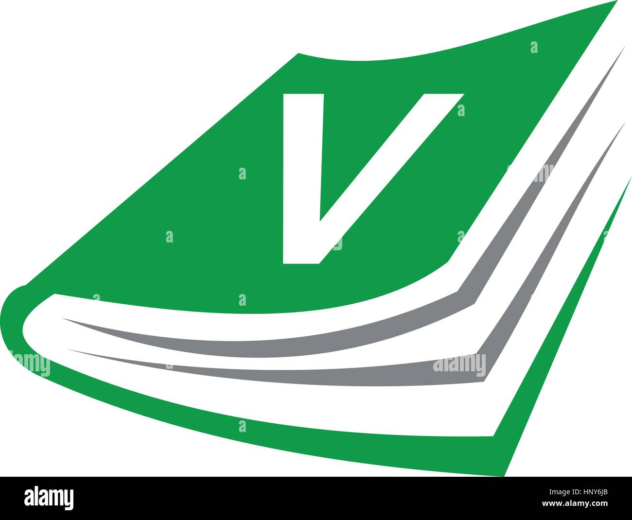 Book Initial V Stock Vector Image & Art - Alamy