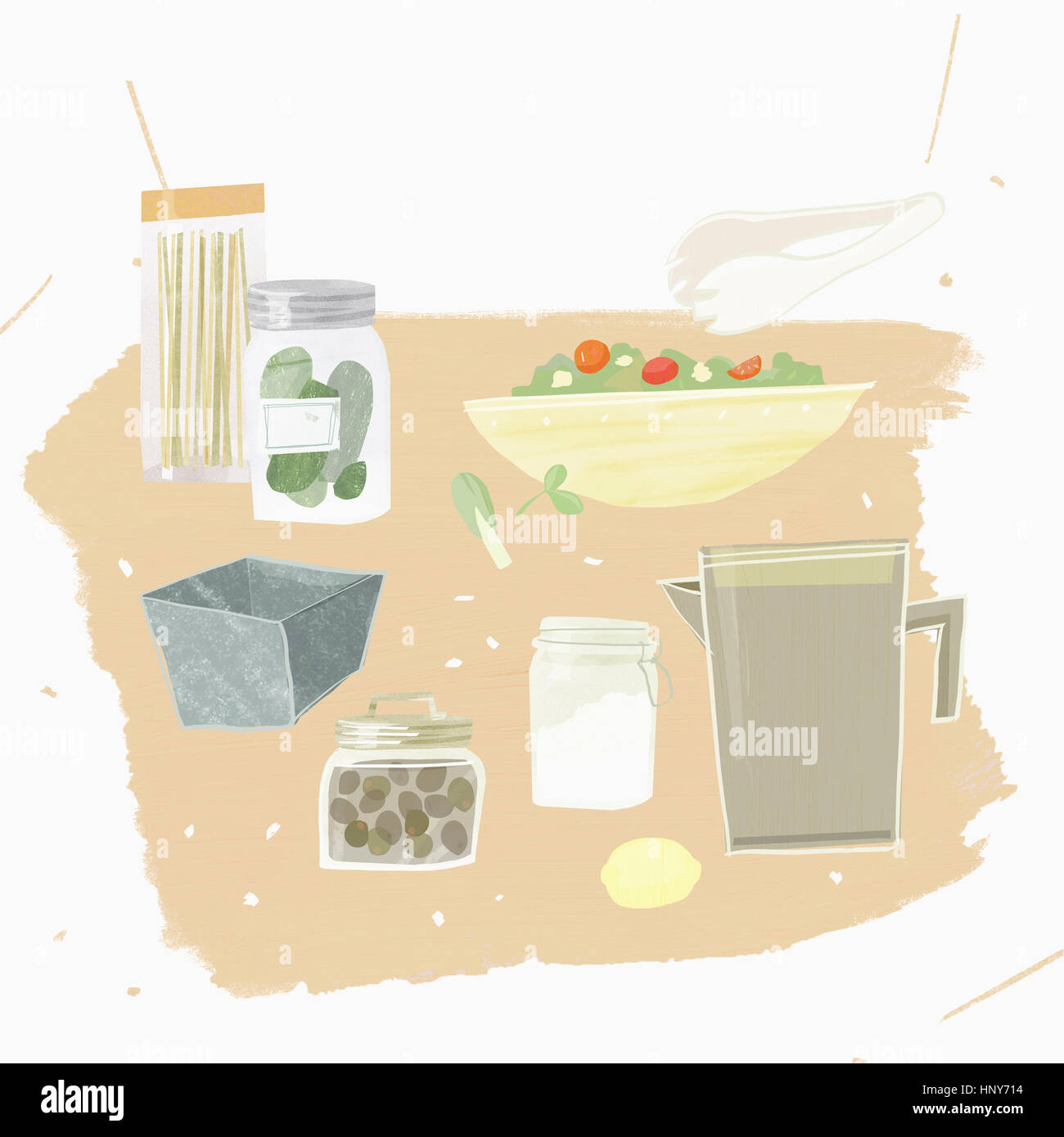 Various objects for interior illustration hi-res stock photography and ...