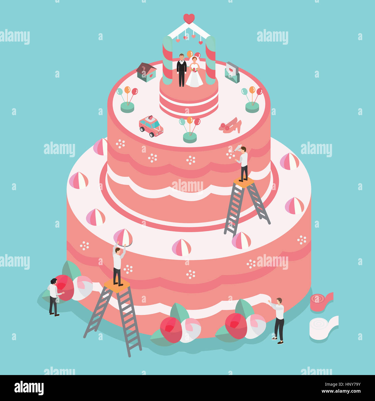 Isometric cake hi-res stock photography and images - Alamy