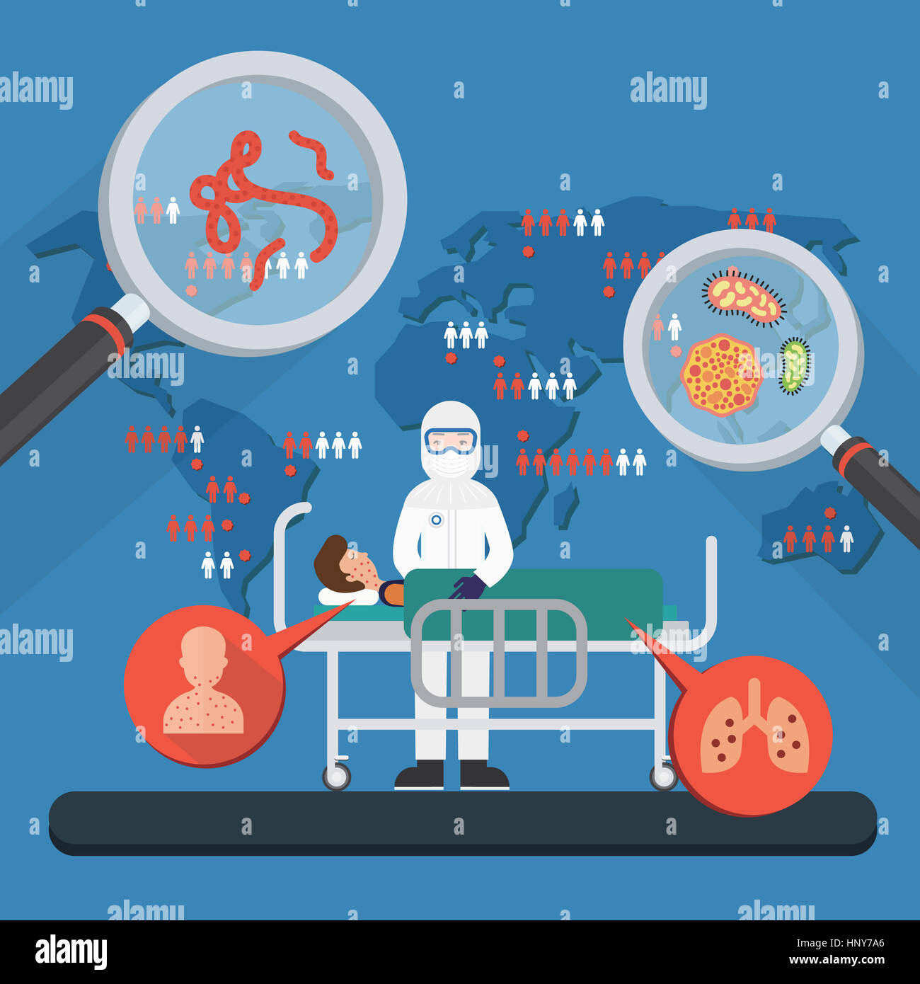 Illustration representing contagious disease Stock Photo - Alamy