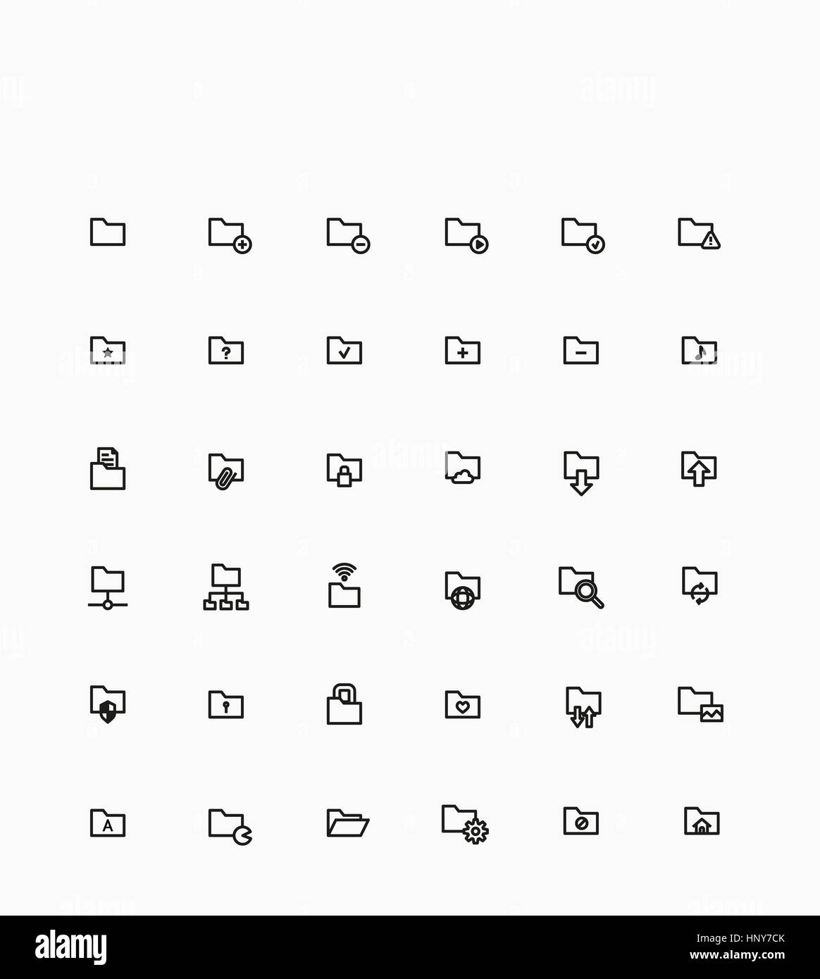 Various line icons Stock Photo - Alamy