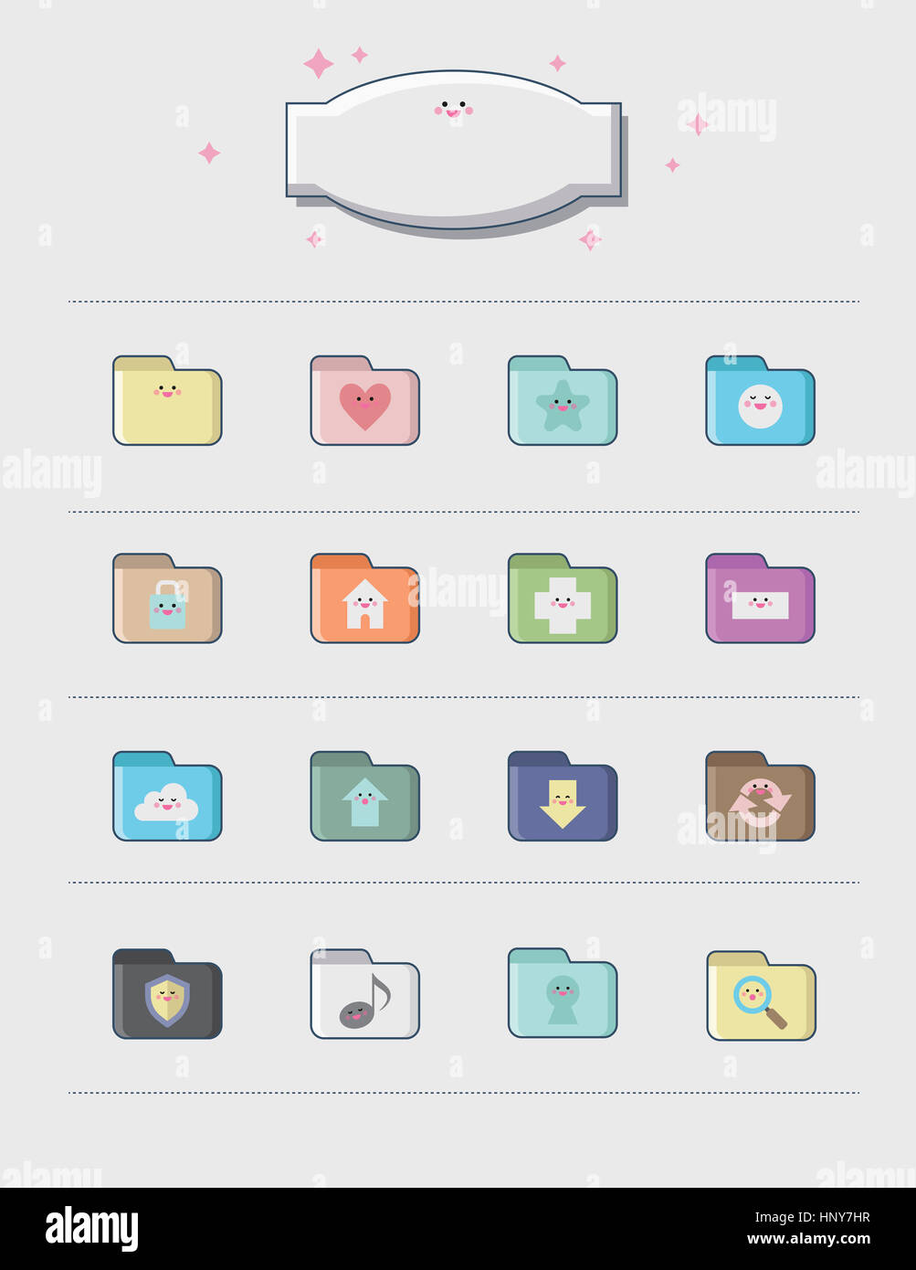 Various icons of folders icon hi-res stock photography and images - Alamy