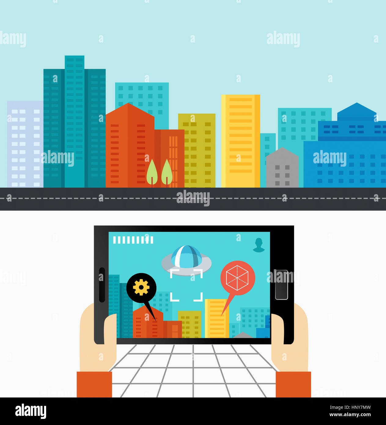 Virtual reality in smart age Stock Photo - Alamy