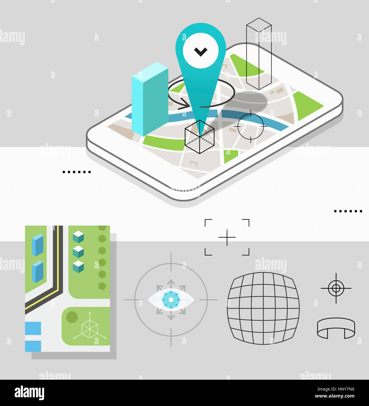 Virtual reality navigation Stock Photo - Alamy