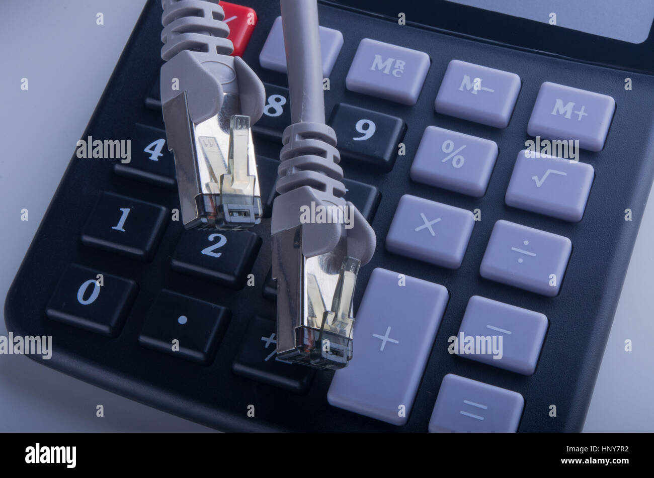 Network Costs, Calculate your network costs, Calculator Stock Photo - Alamy