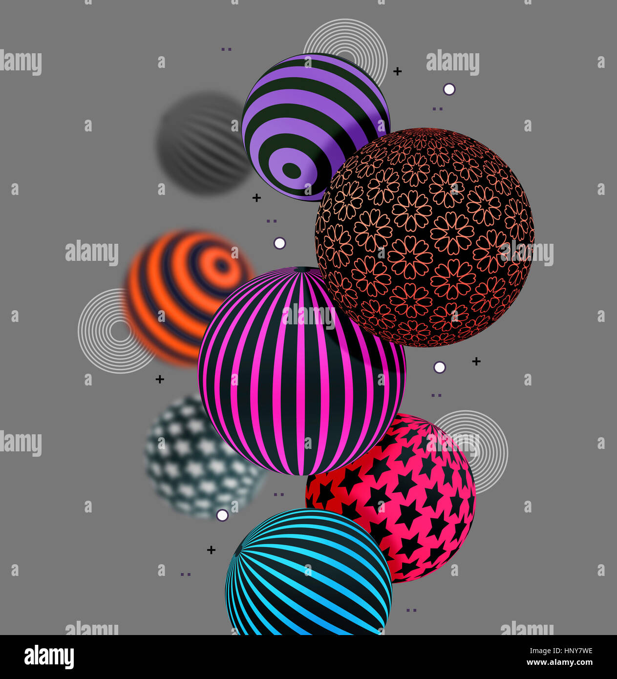 Various geometric patterns circles hi-res stock photography and images ...