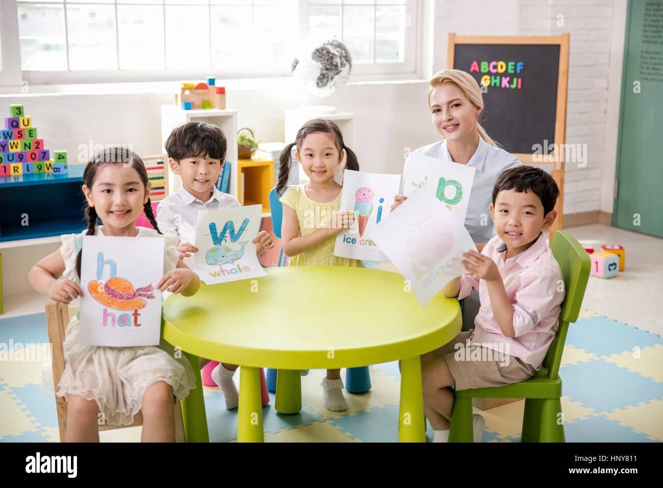 English Class At Kindergarten Stock Photo Alamy English Class At Kindergarten Stock Photo Alamy