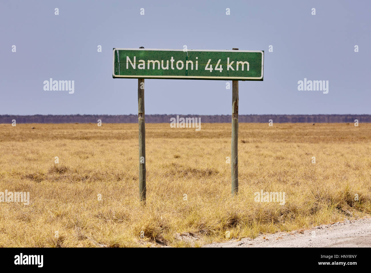 Namibia national park road sign hi-res stock photography and images - Alamy