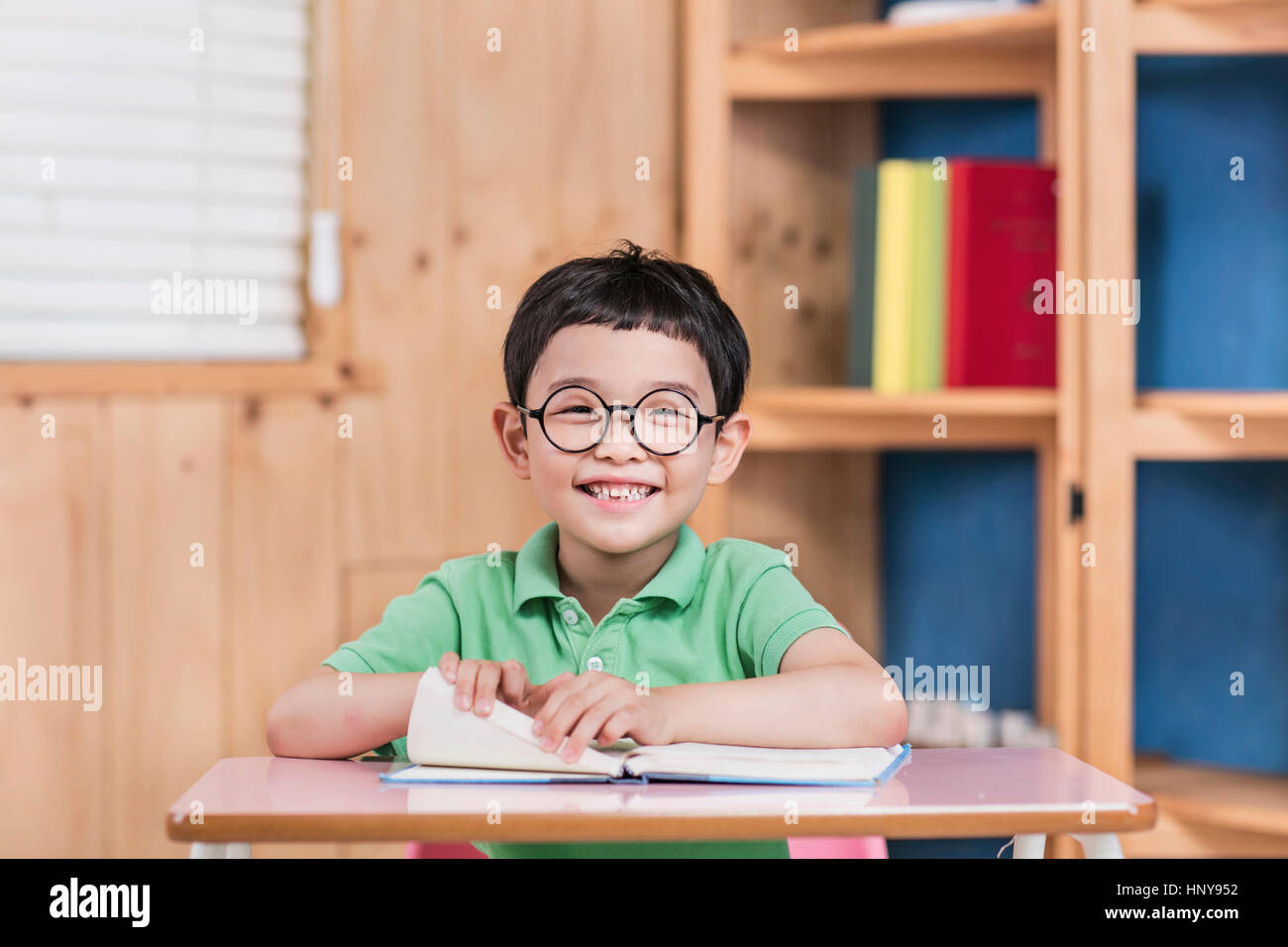 Smiling kindergarten boy Stock Photo - Alamy