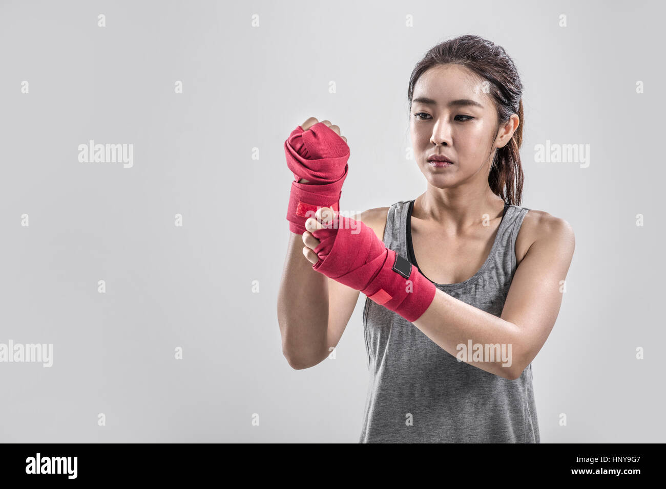 Portrait of kickboxing player Stock Photo - Alamy
