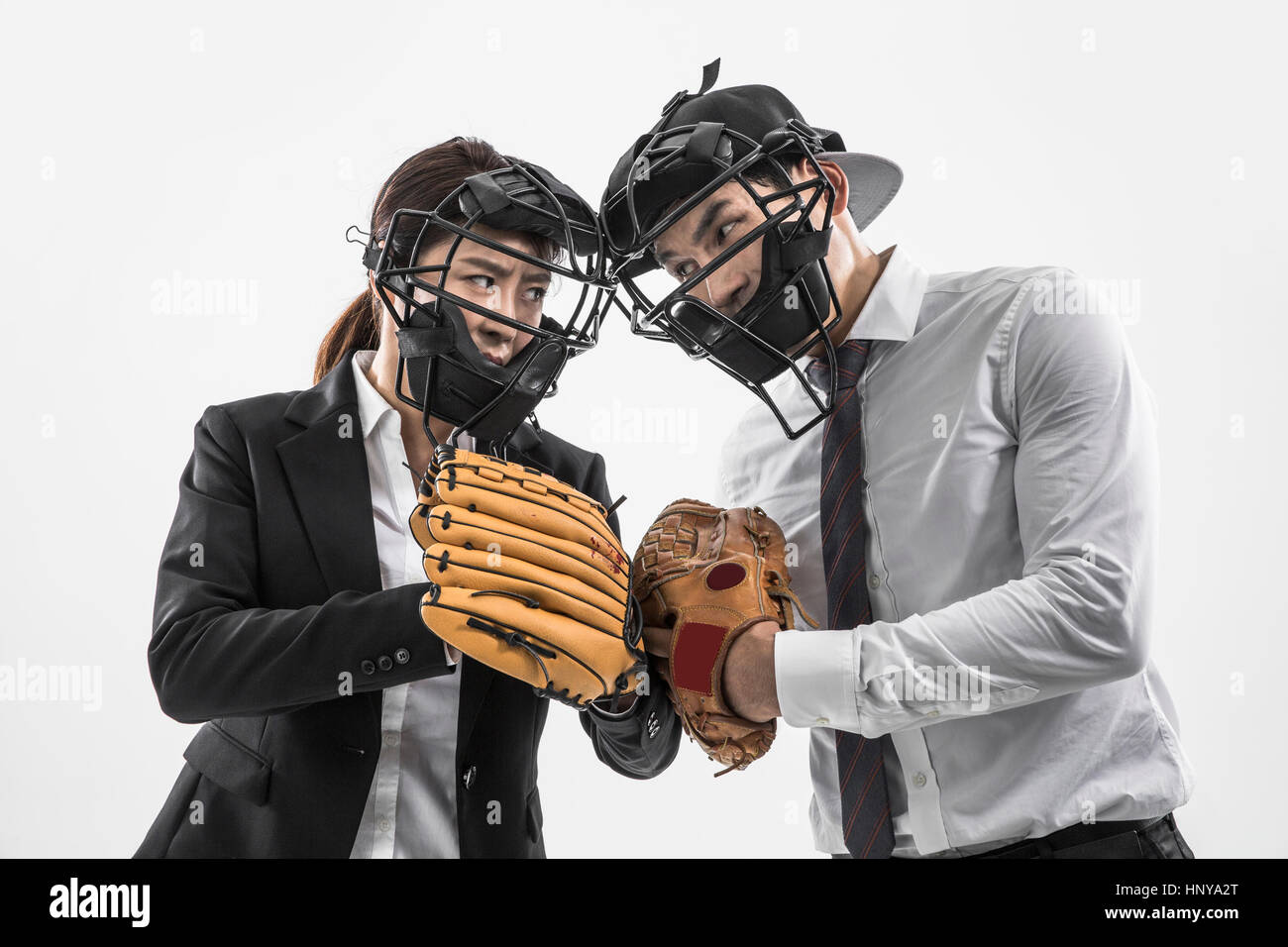 Rivalry business people Stock Photo - Alamy