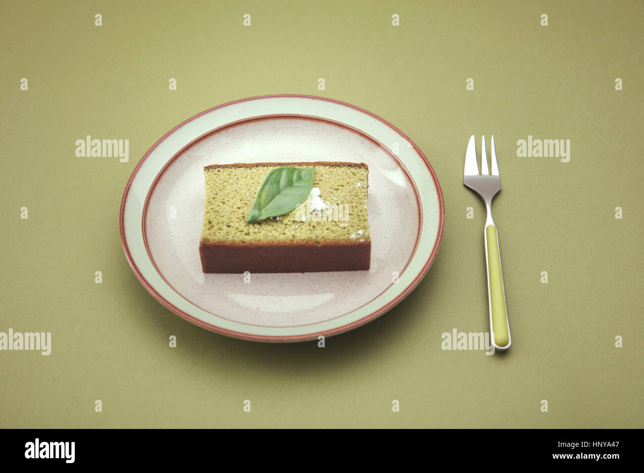 Green tea bread Stock Photo - Alamy